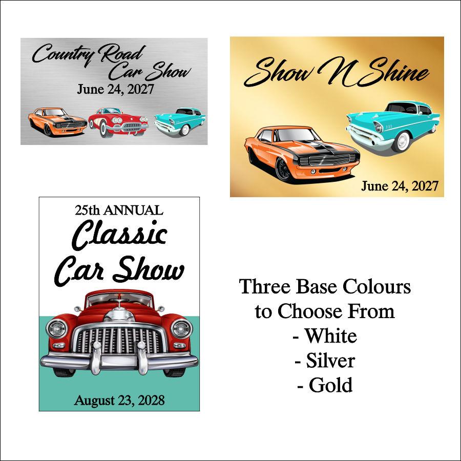 Car Show Dash Plaques, Rubies Inc., Chatham, Ontario